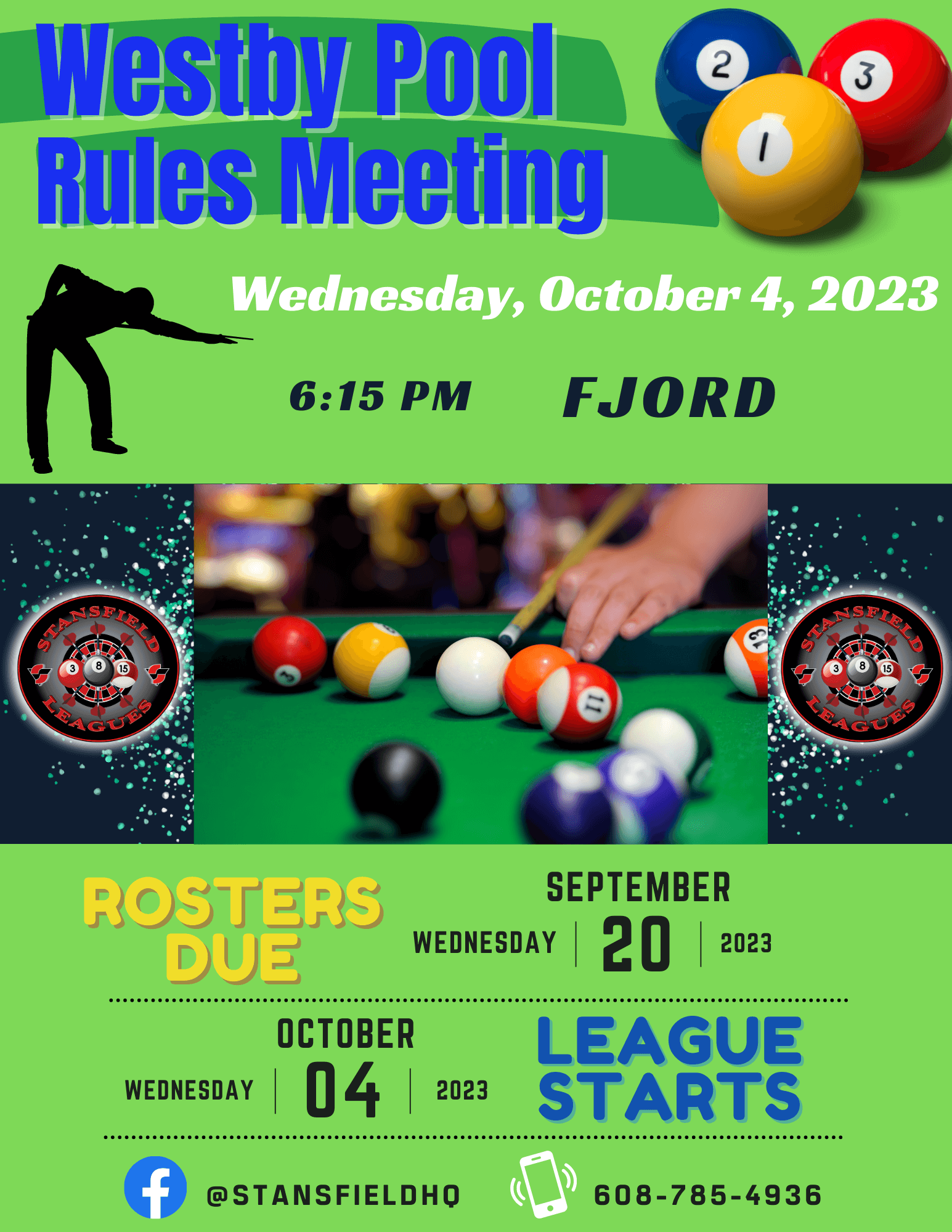 Westby Area Pool - Stansfield Vending | Pool Leagues | Dart Leagues