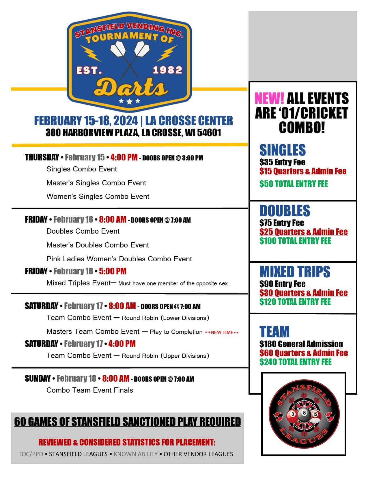 Stansfield Dart Tournament - Stansfield Vending | Pool Leagues | Dart ...